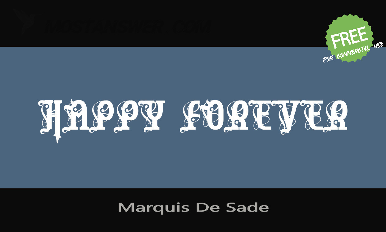 Marquis De Sade Font by Bolt Cutter Design-Industrial Strength ...