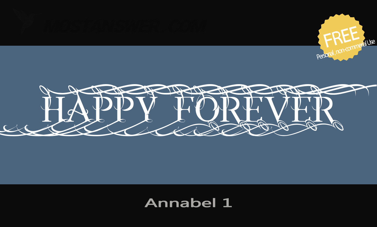 Annabel 1 Font by Peter Olexa | mostfont.com