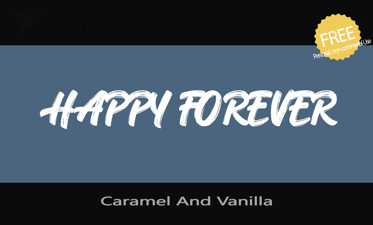 Caramel And Vanilla Font by Cat.B | mostfont.com