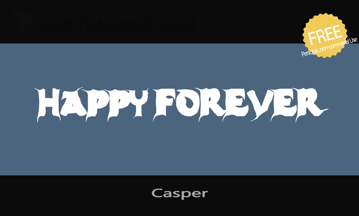 Casper Font by Jeff Bellini | mostfont.com