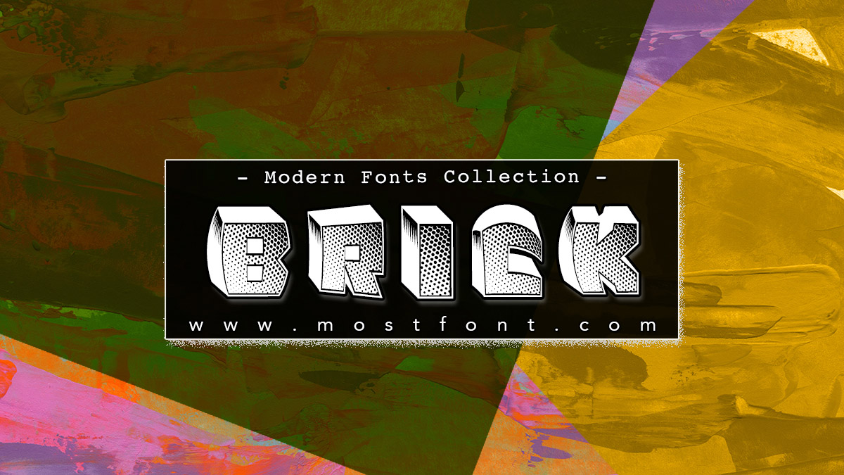 Brick Font by Vladimir Nikolic | mostfont.com