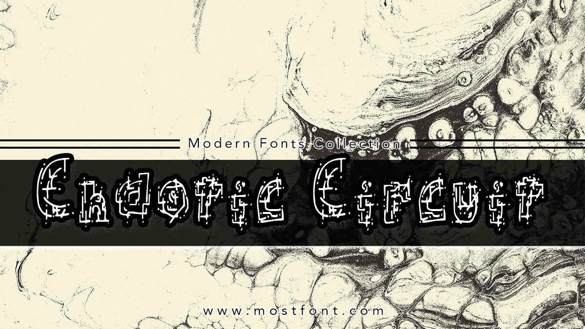 Chaotic Circuit Font Typographic Design | mostfont.com