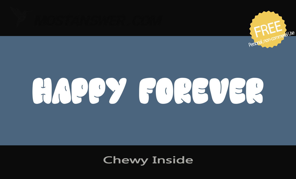 Chewy Inside Font by Typeline Studio | mostfont.com