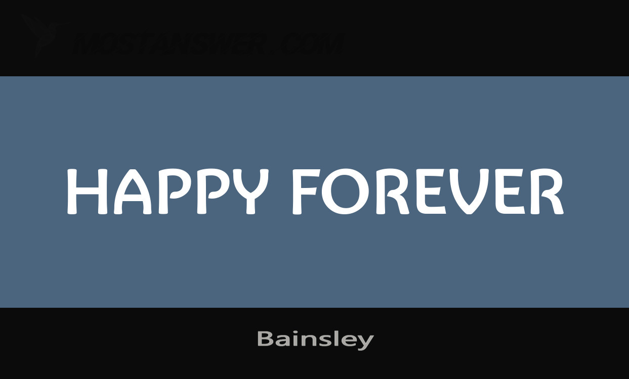 BainsleyBold Font by Paul Miller | mostfont.com