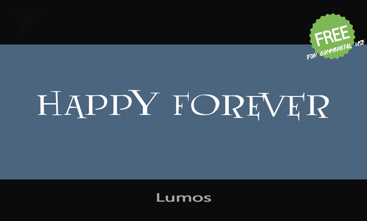 LUMOS Font by CarpeSaponem | mostfont.com