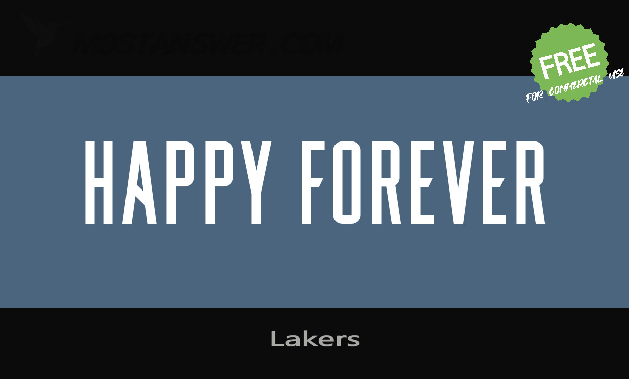 Lakers Regular Font by Gfonts | mostfont.com