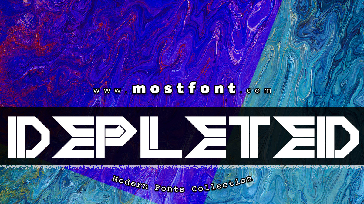 DEPLETED URANIUM Font Typographic Design | mostfont.com