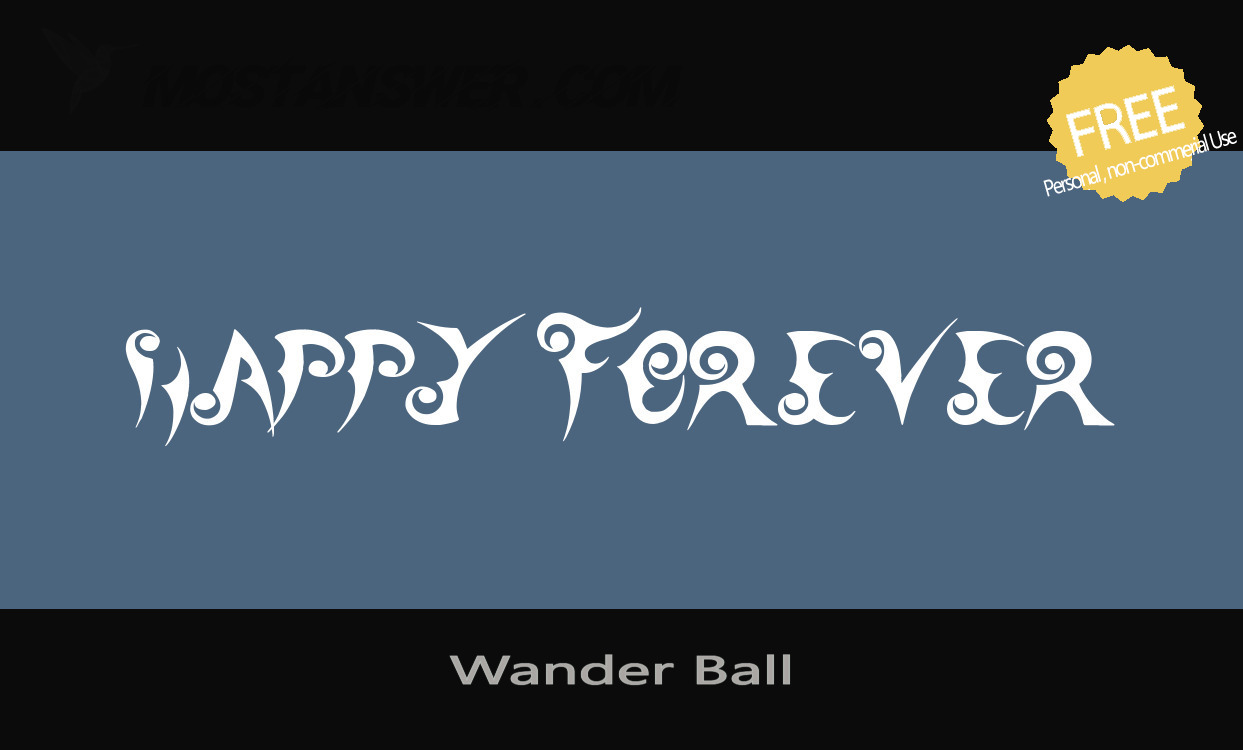 Wander Ball Font by Jonathan S. Harris | mostfont.com