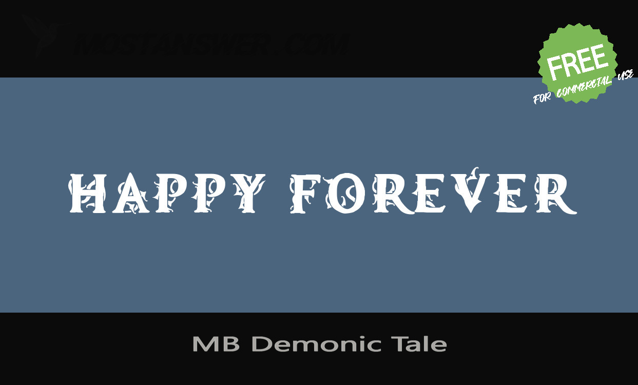 MB DemonicTale Font by Irina ModBlackmoon | mostfont.com