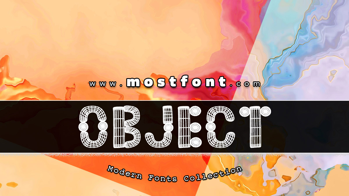 Object Font by Vladimir Nikolic | mostfont.com