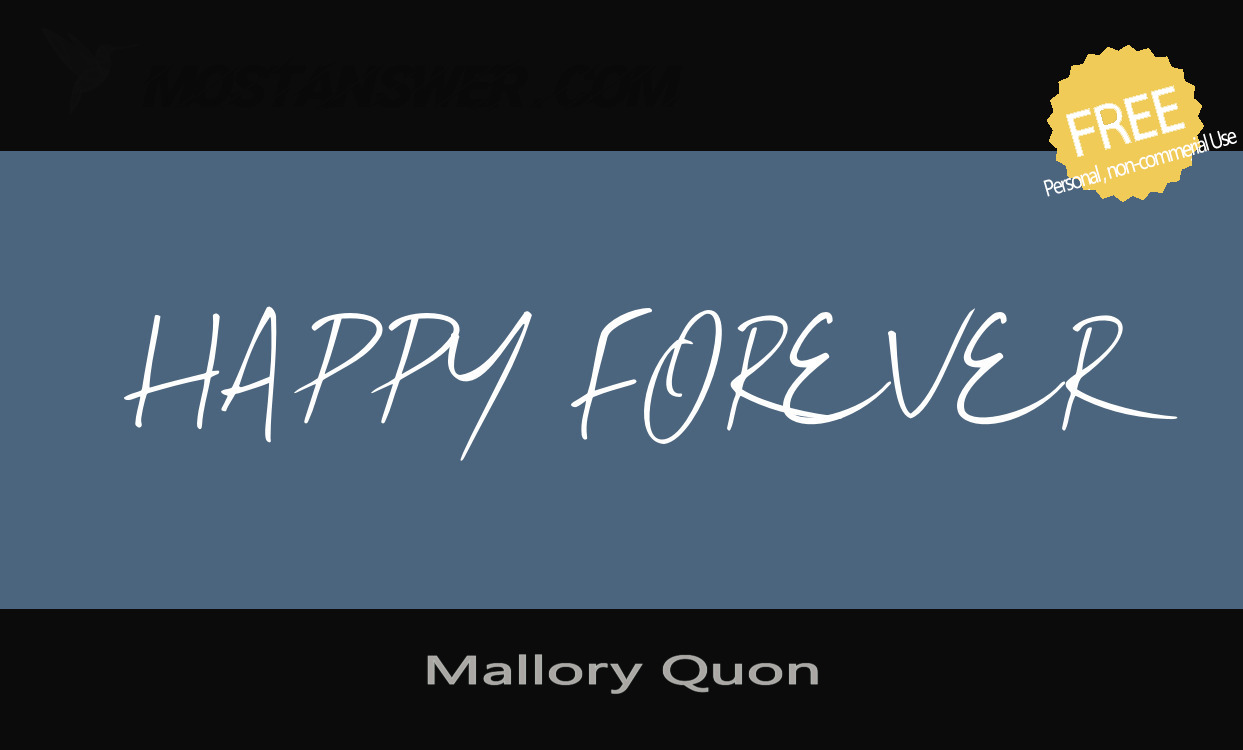 Mallory Quon Font by Herofonts | mostfont.com
