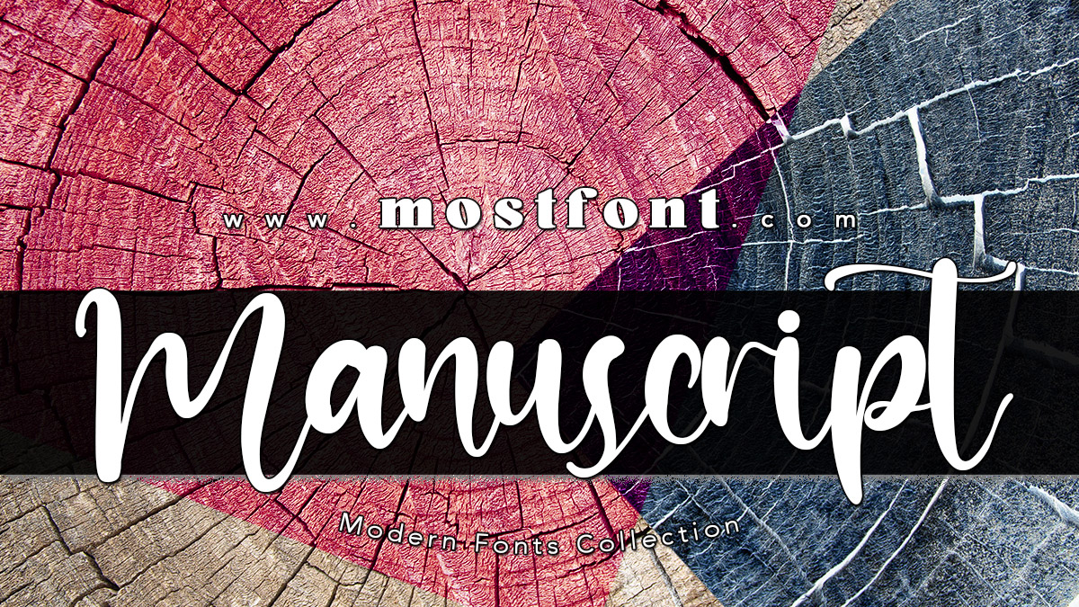 Manuscript Font Typographic Design | mostfont.com