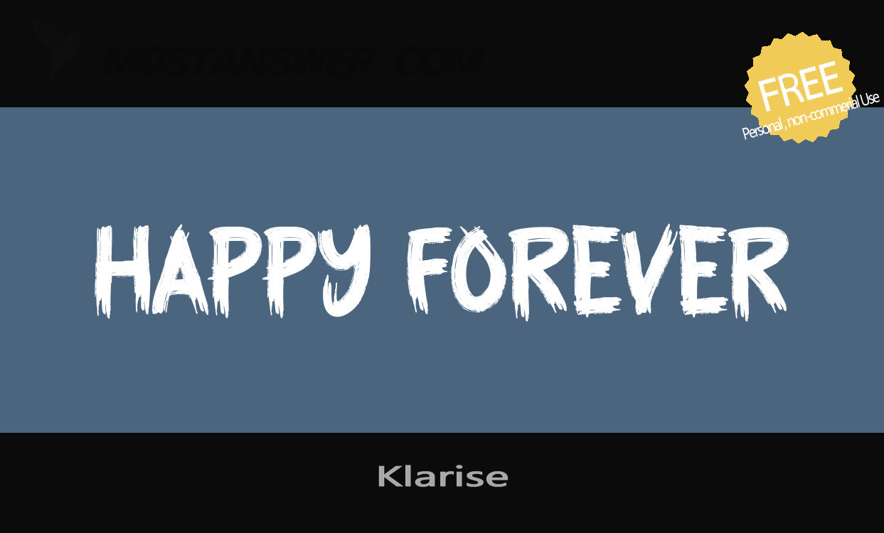 「Klarise」字体效果欣赏 | 最新字体文件免费下载 | mostfont.com