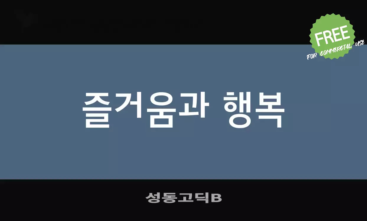 성동고딕B Font by | mostfont.com