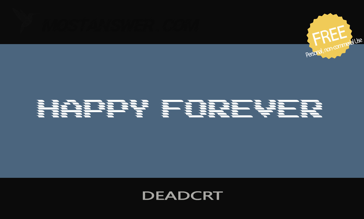 DEADCRT Font by Chequered Ink | mostfont.com