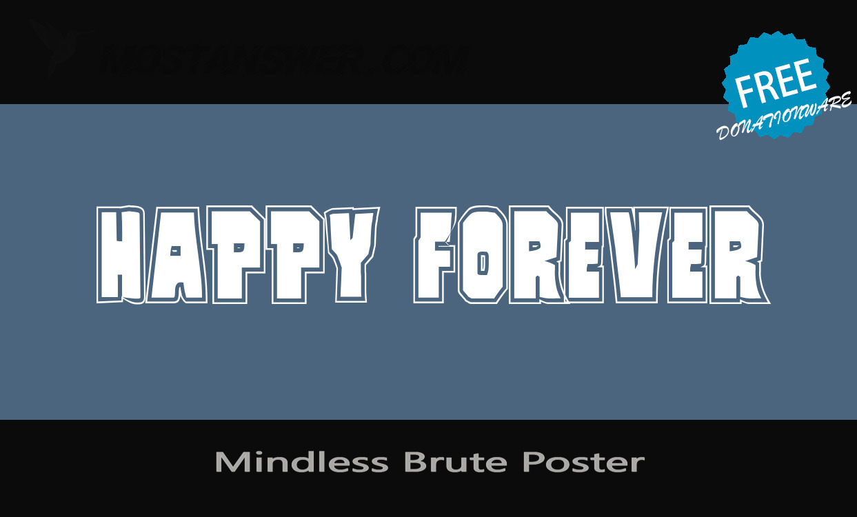 Mindlessbruteposter Font by Iconian Fonts | mostfont.com