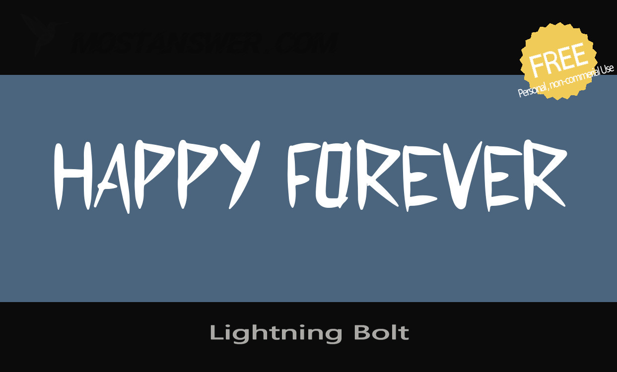 Lightning Bolt Font by Booga Letter | mostfont.com
