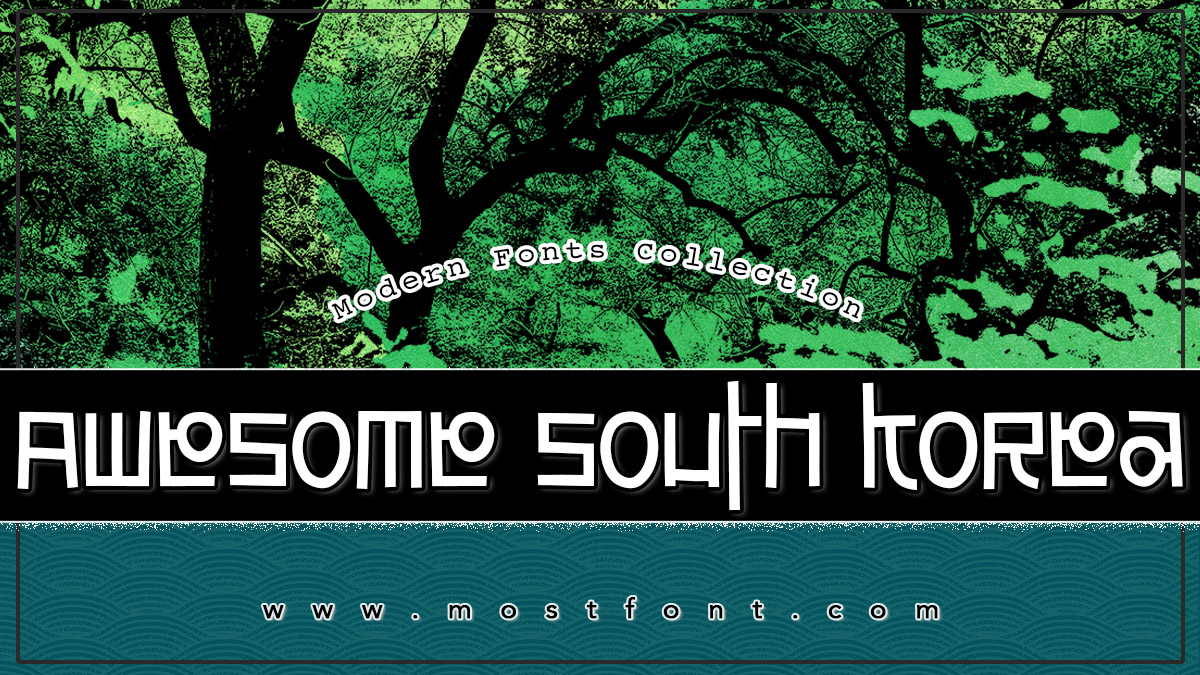 Awesome South Korea Font by Adien Gunarta | mostfont.com