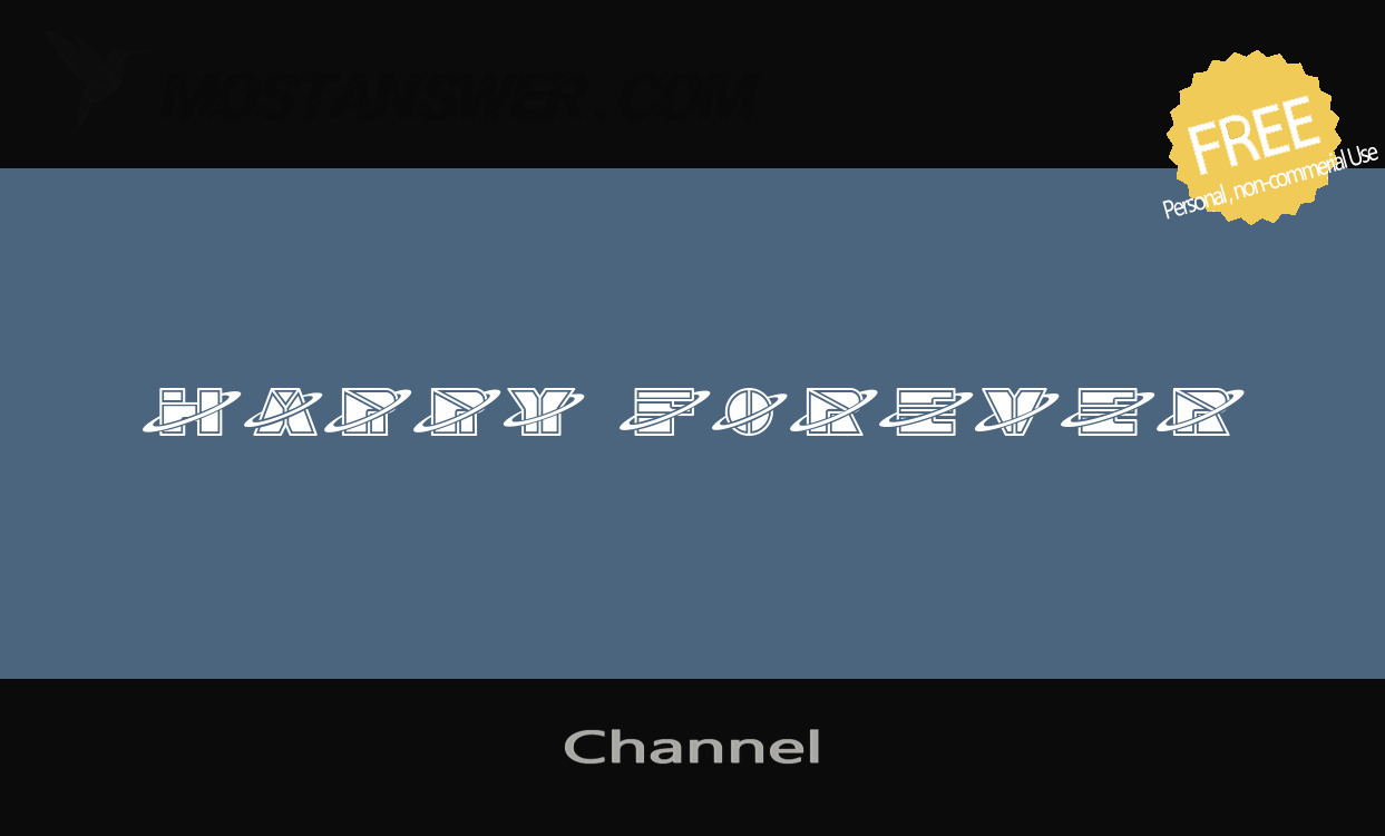 Channel Font by Vladimir Nikolic | mostfont.com