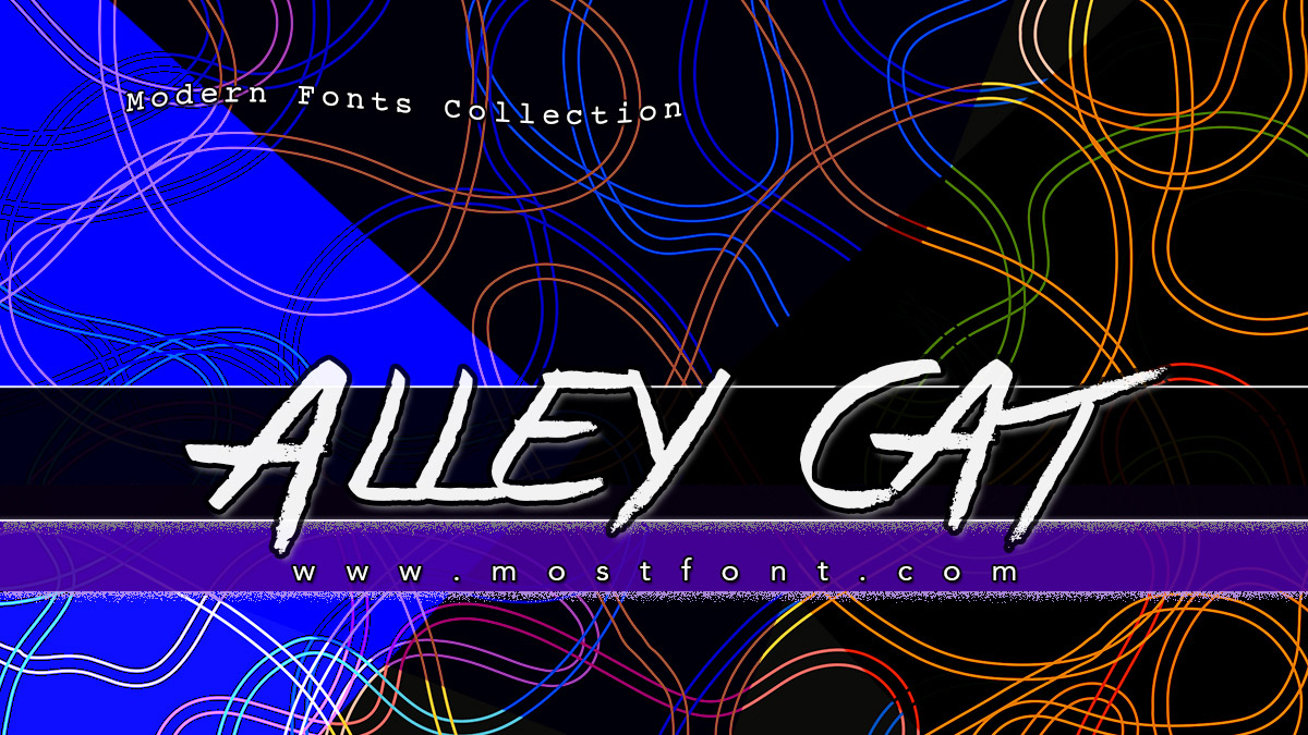 Alley Cat Font by Jonathan S. Harris | mostfont.com