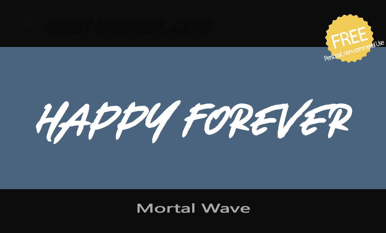 Mortal Wave Font by creative.com | mostfont.com