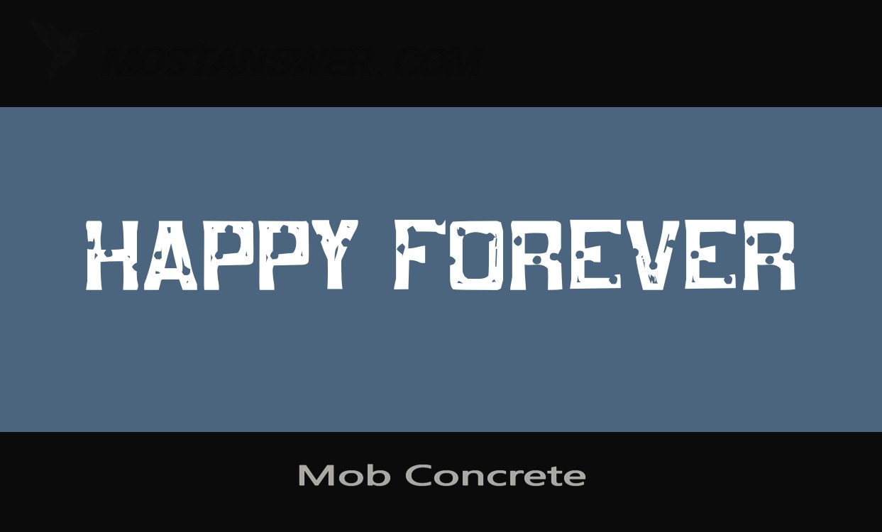 Mob Concrete Font by Typodermic Fonts | mostfont.com