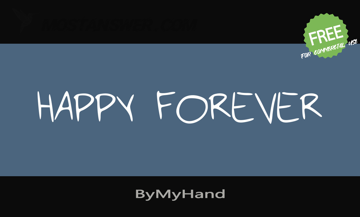 ByMyHand Font by Jordan Gentry | mostfont.com