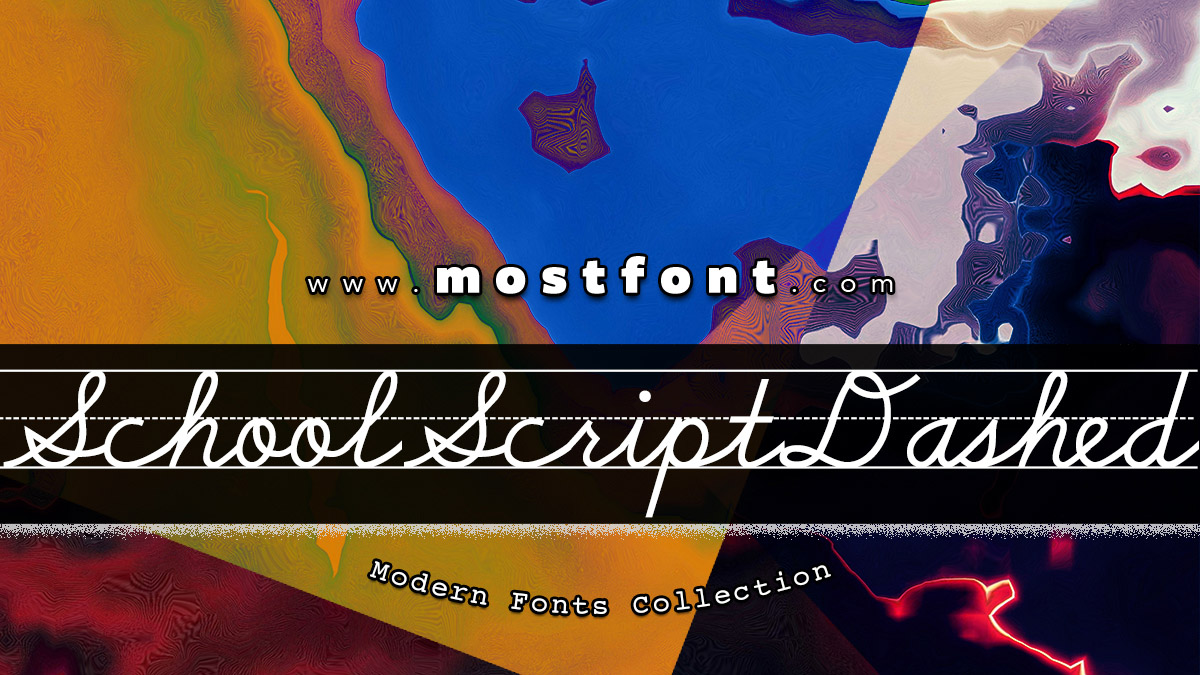 SchoolScriptDashed Font Typographic Design | mostfont.com