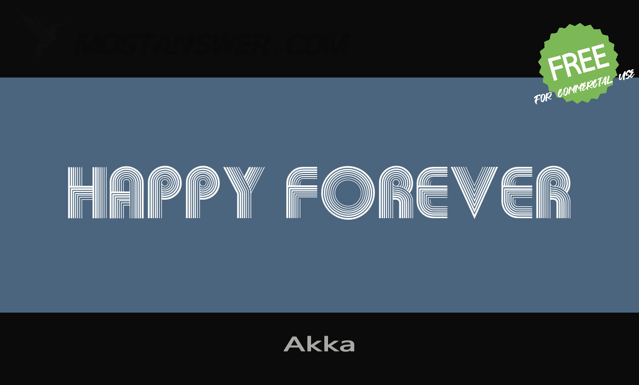 Akka Font by | mostfont.com