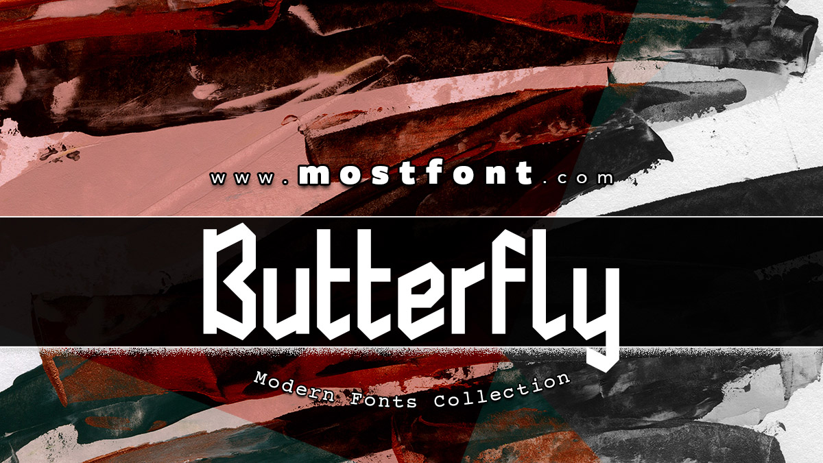 Butterfly Reflect Font Typographic Design | mostfont.com