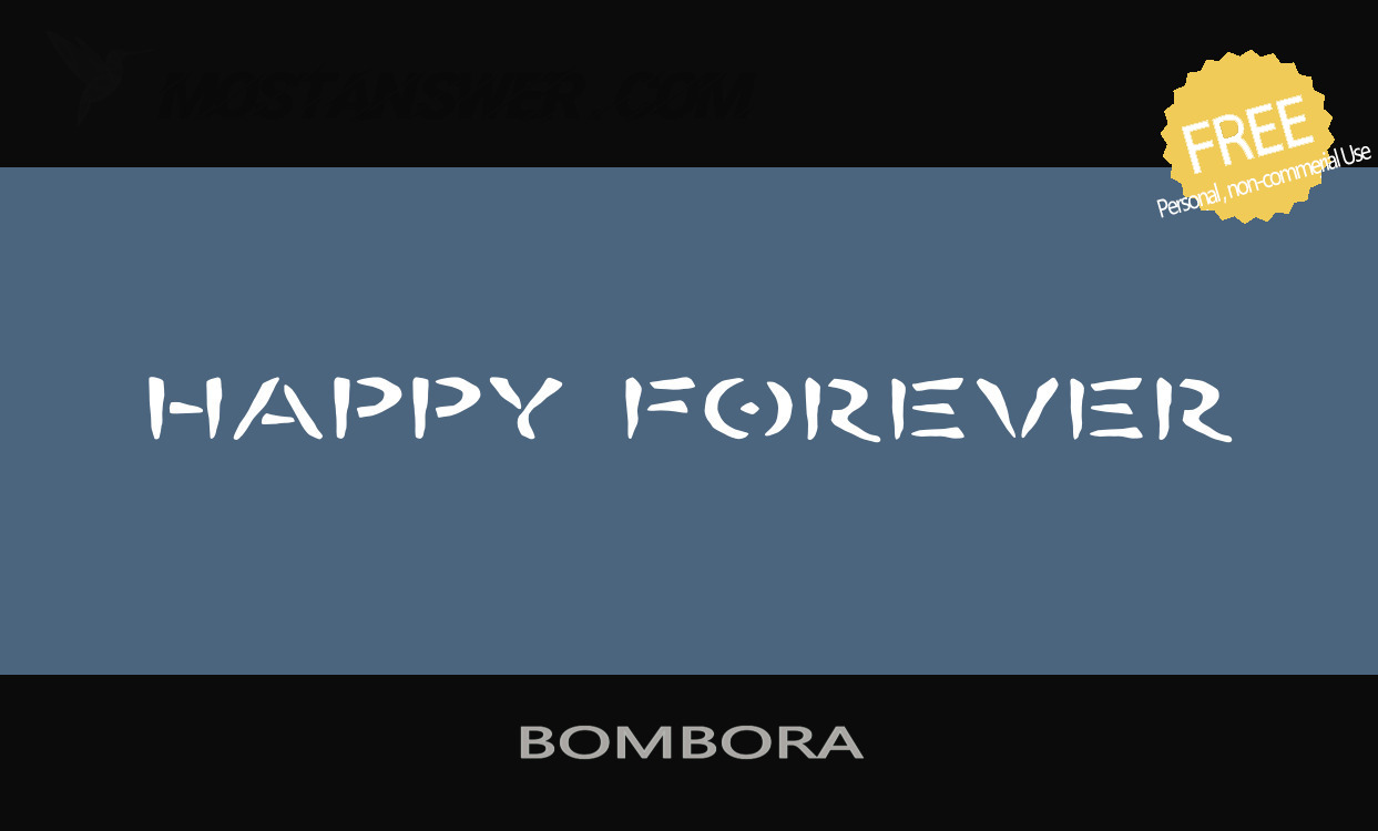 BOMBORA Font by Jan Paul | mostfont.com