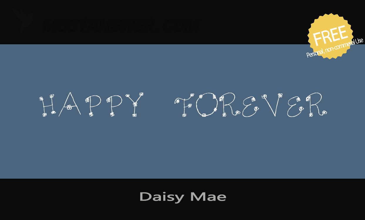 Daisymae Font by Fonts a Go-Go | mostfont.com