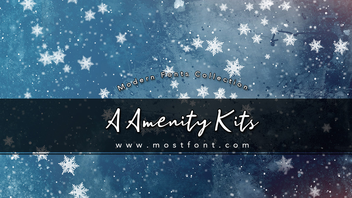 A Amenity Kits Font Typographic Design | mostfont.com