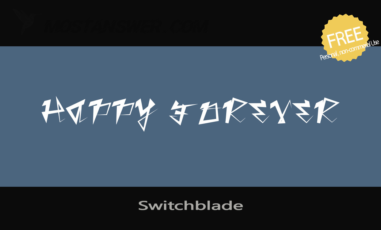 Switchblade Regular Font by Marcus Melton | mostfont.com