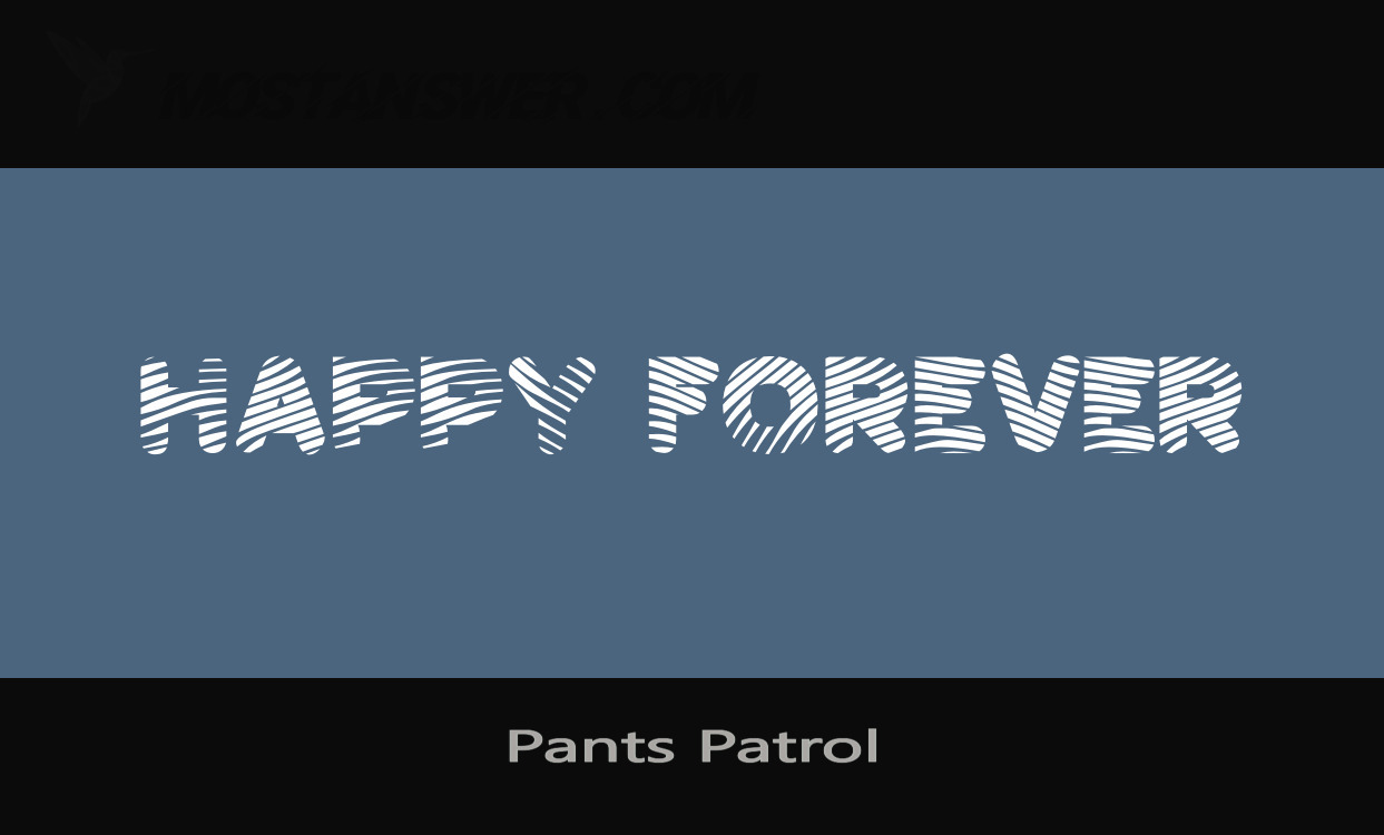 Pants Patrol Font by Typodermic Fonts | mostfont.com