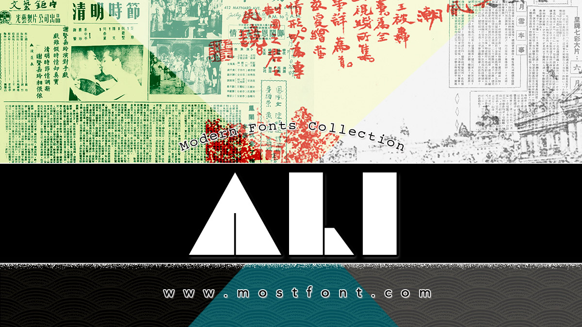 Ali Font Typographic Design | mostfont.com