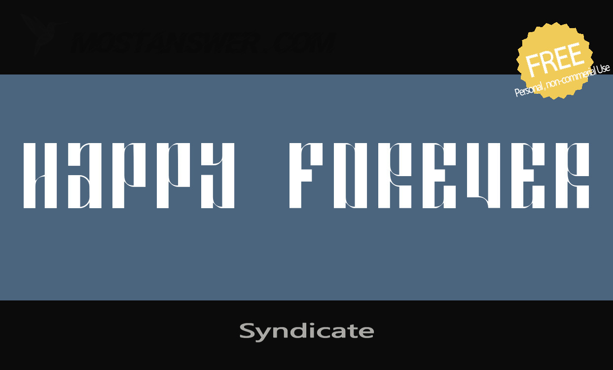 Syndicate Regular SVG Font by Hutchinson | mostfont.com