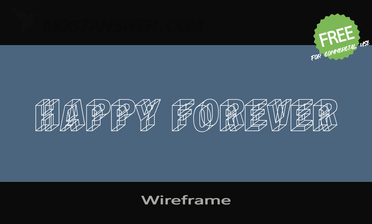 WIREFRAM Font by Harold's Fonts | mostfont.com