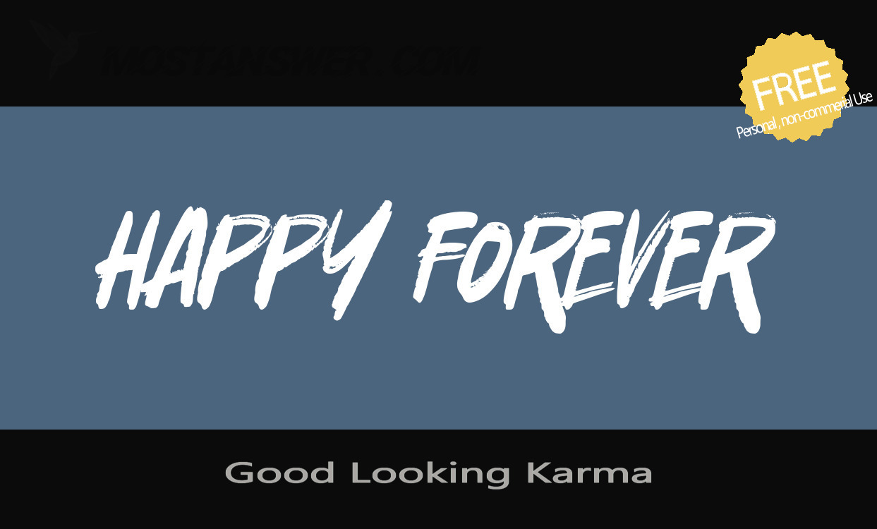 Good Looking Karma Font by Gassstype | mostfont.com
