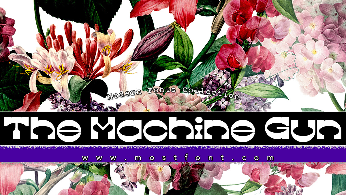 The Machine Gun Font Typographic Design | mostfont.com