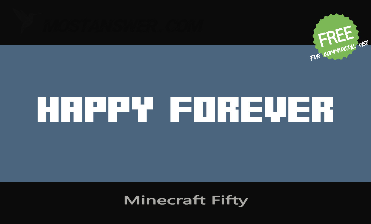 MinecraftFifty Solid Font by Fifty Walrus | mostfont.com