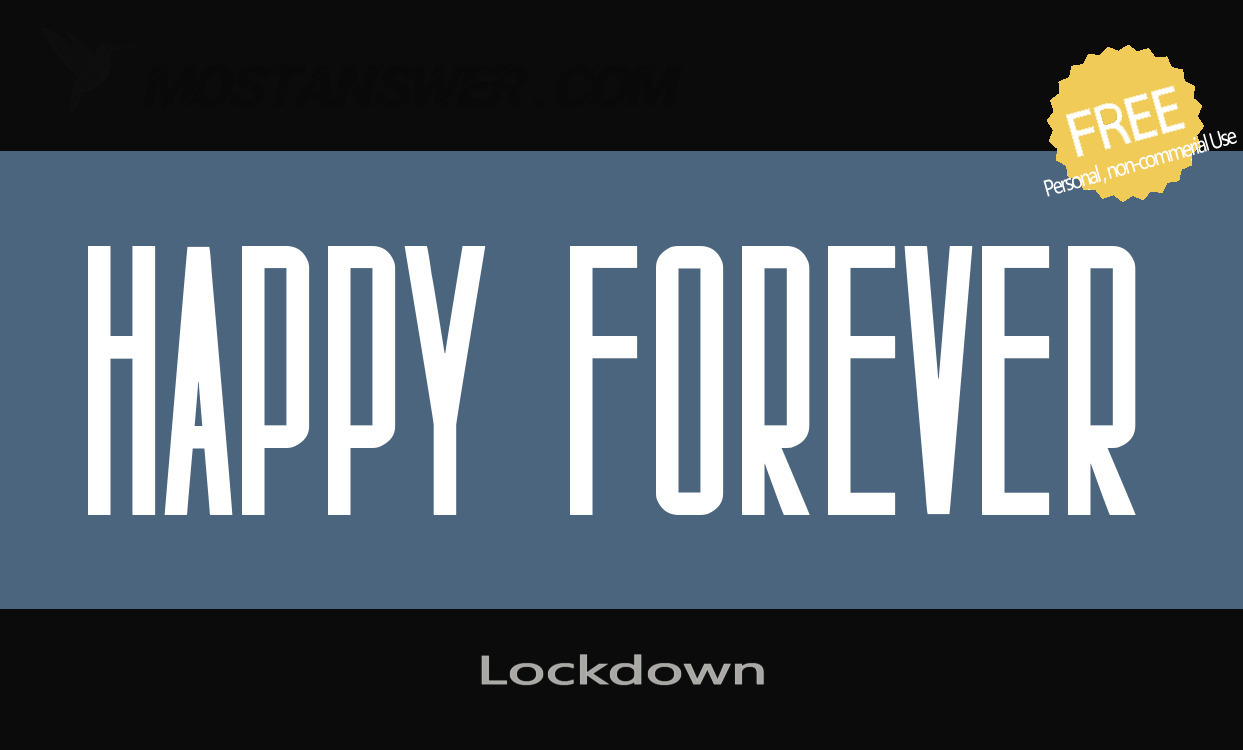 Lockdown Font by Hai Font | mostfont.com