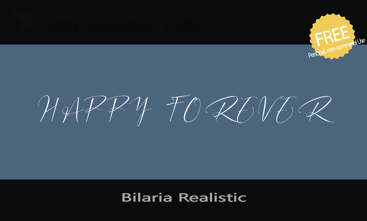 Bilaria Realistic Font by GFR Creative | mostfont.com