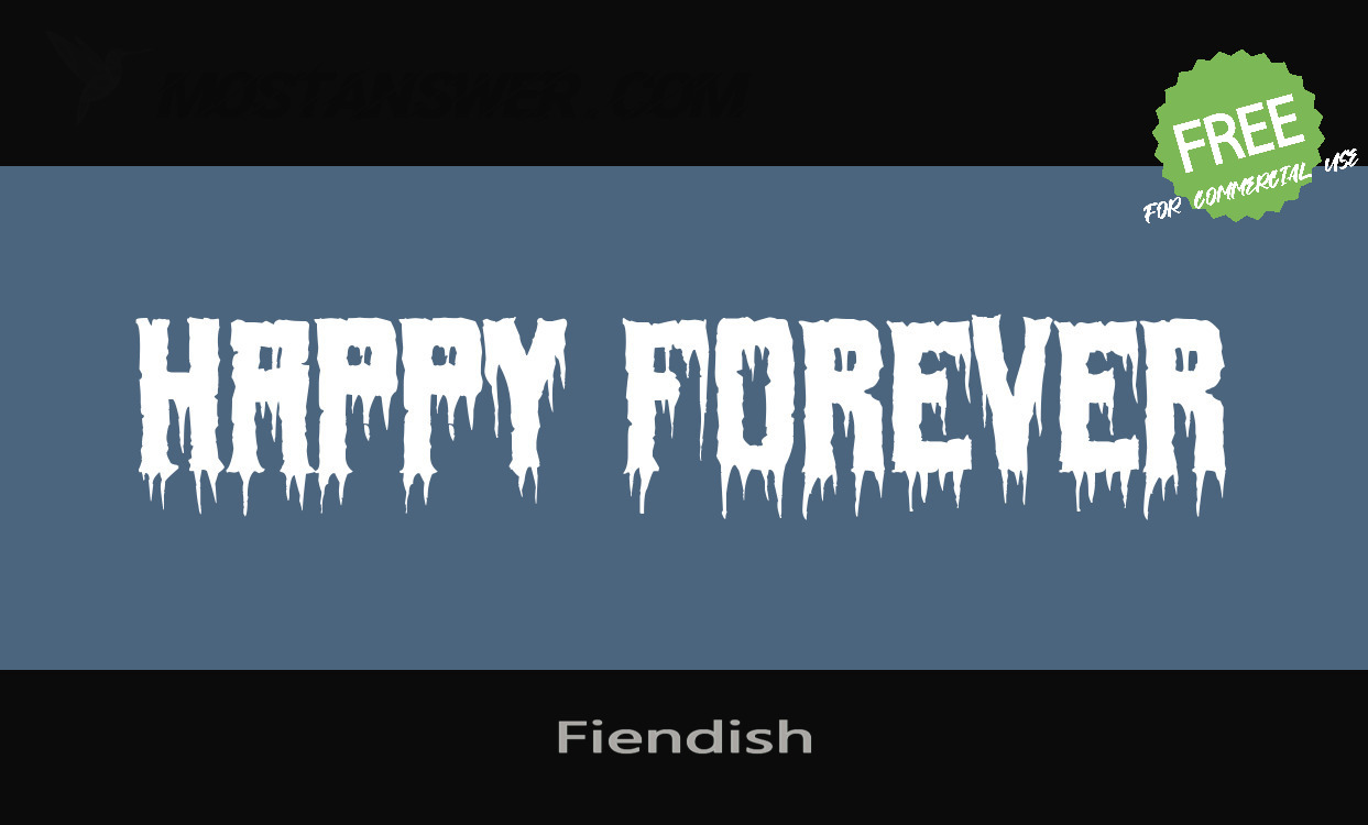 Fiendish Font by Sinister Fonts | mostfont.com