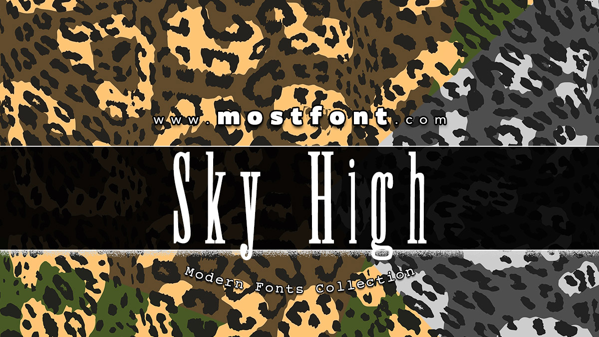 SkyHigh Regular Font by Elo Marc | mostfont.com