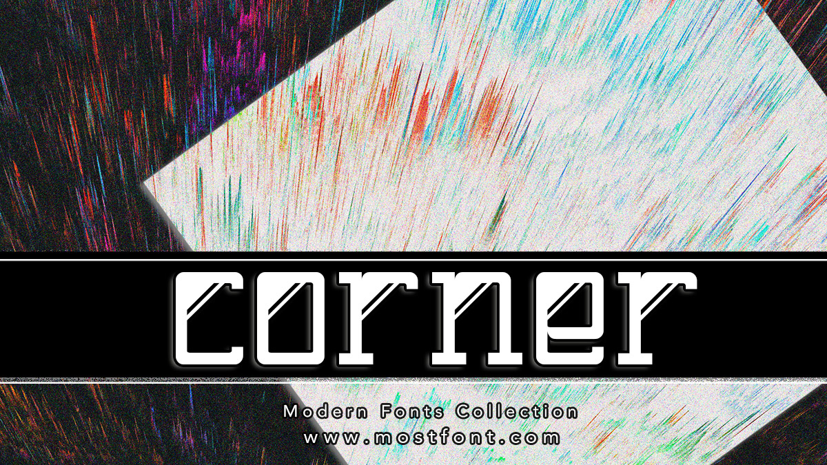 Corner Font Typographic Design | mostfont.com