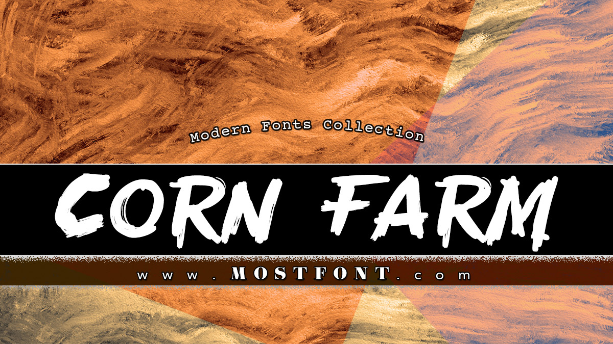 Corn Farm Font Typographic Design | mostfont.com