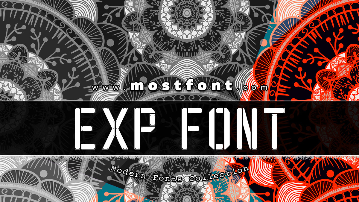 EXP FONT Font Typographic Design | mostfont.com