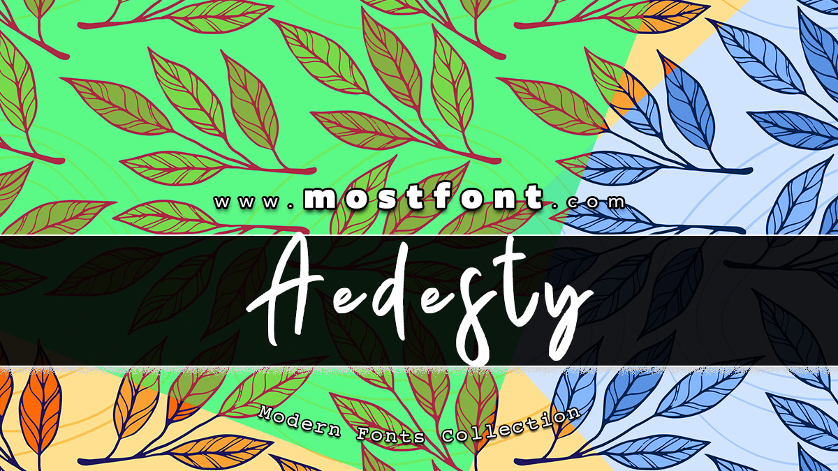 Aedesty Font Typographic Design | mostfont.com