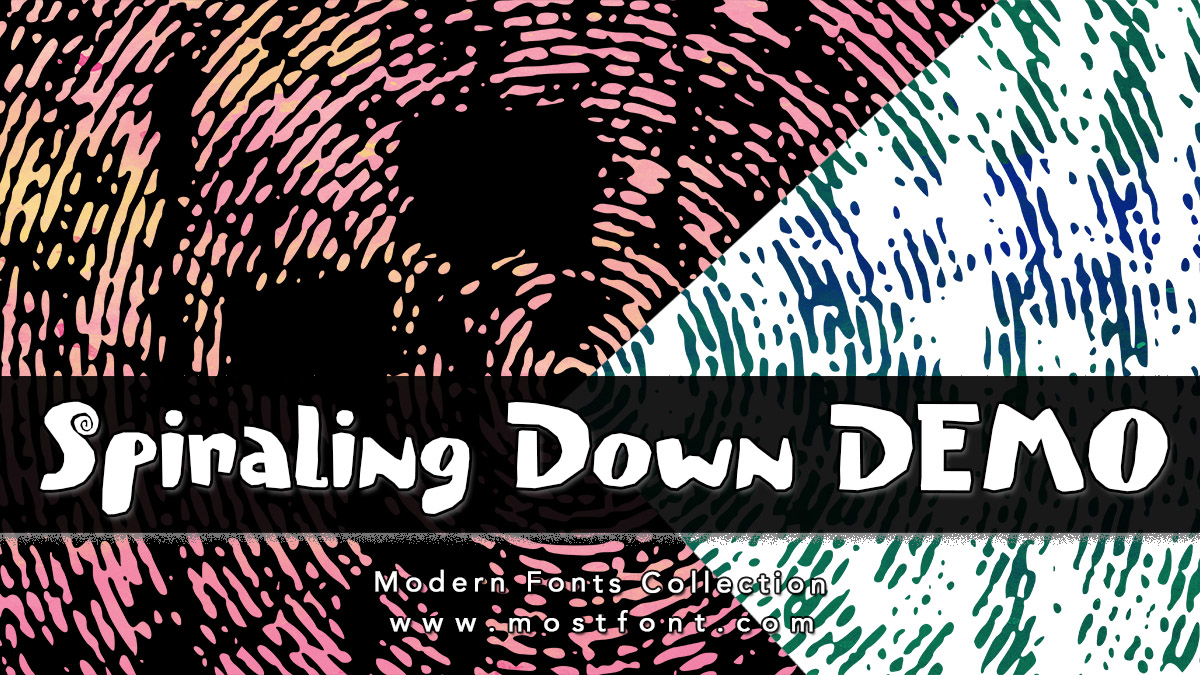 Spiraling Down DEMO Font by Hanoded | mostfont.com